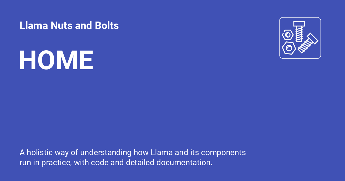 HOME - Llama Nuts and Bolts